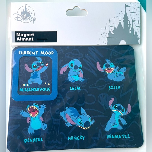 Disney | Accessories | Disney Stitch Magnet Moods With Movable Square ...
